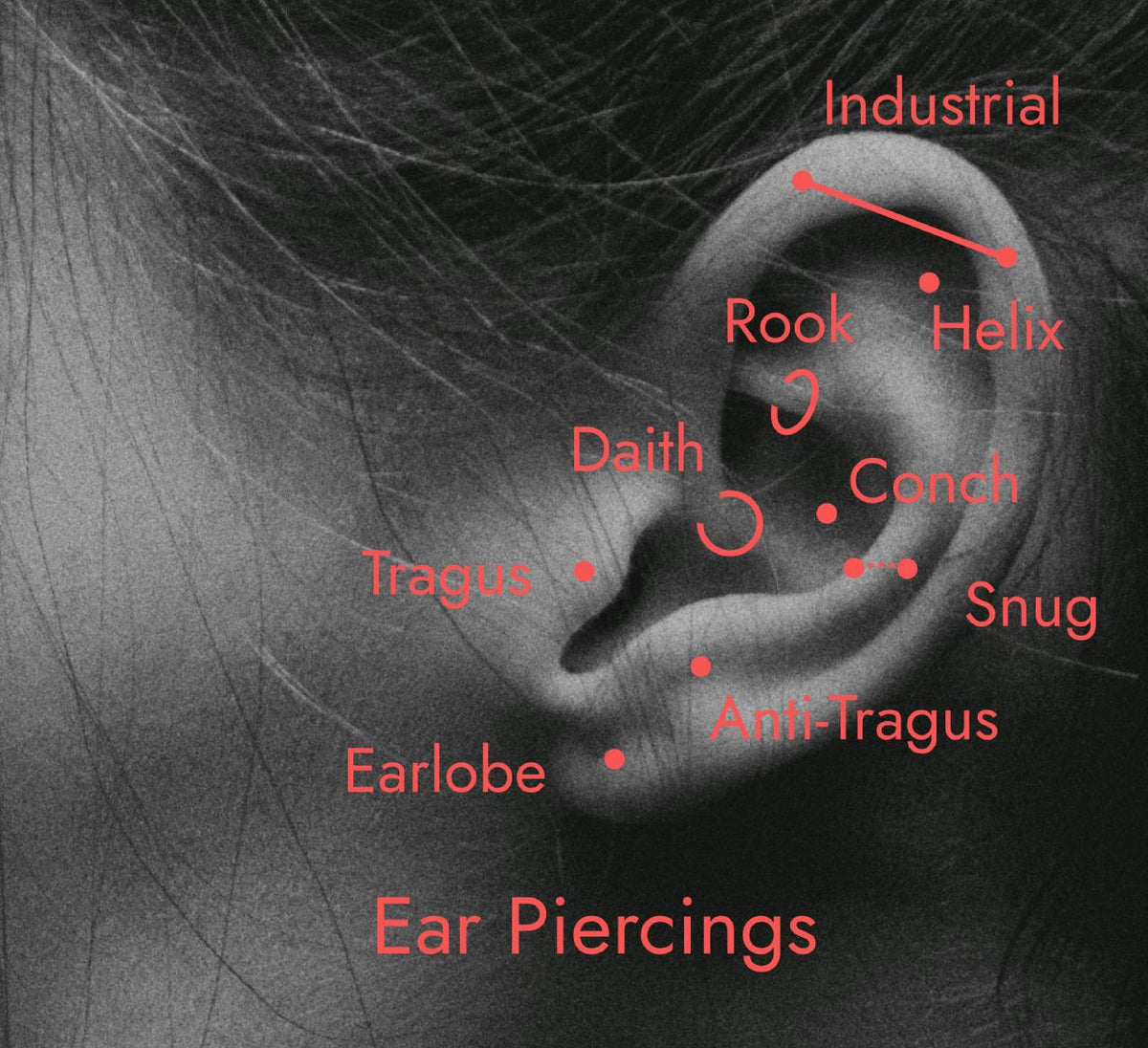 17 Tipos De Piercings En La Oreja Nombres De Las Perforaciones En Las