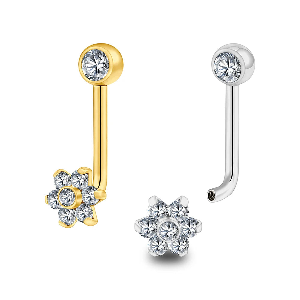 Christina piercing schattig in een bloemvorm VCH piercing gemaakt van ...