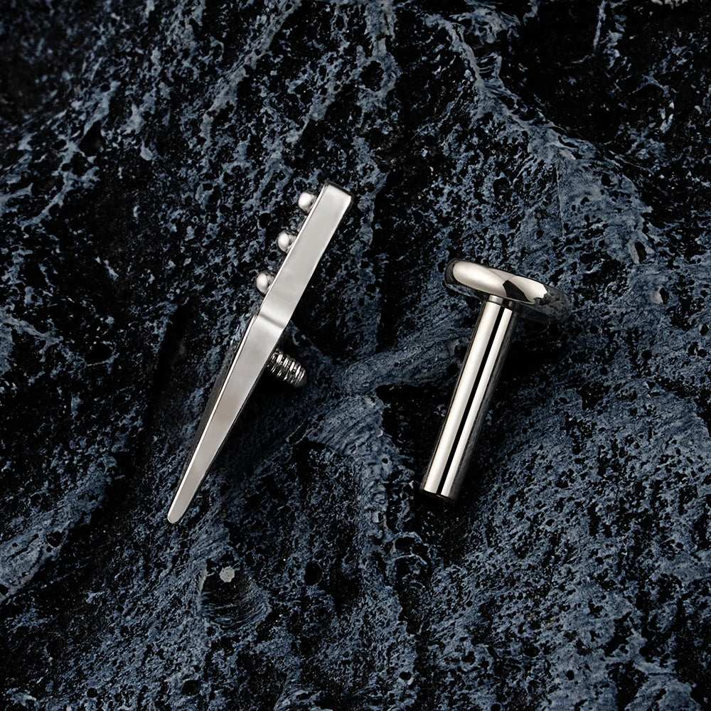 Knife piercing made of titanium knife earring stud unique nose stud 16 ...