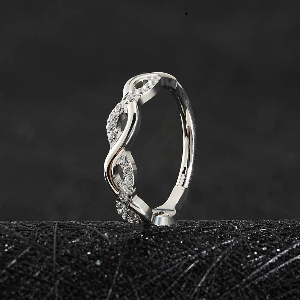 Twist hoop earring with clear cz stones twisted rope earring – Ashley ...