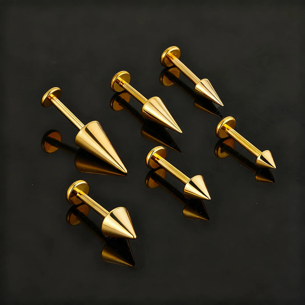 Spike earring for guys helix spike earring in silver and gold – Ashley ...