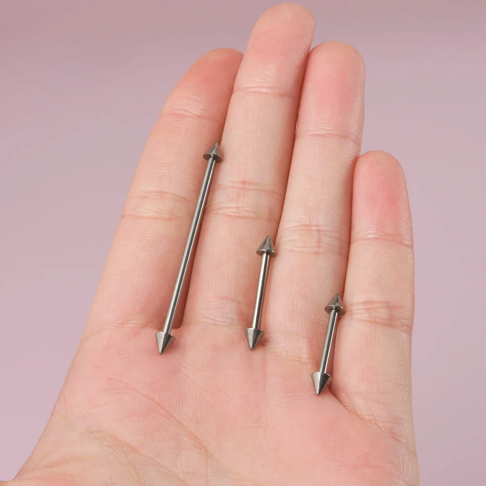 Arrow industrial piercing spike industrial piercing 14G 16G titanium b ...