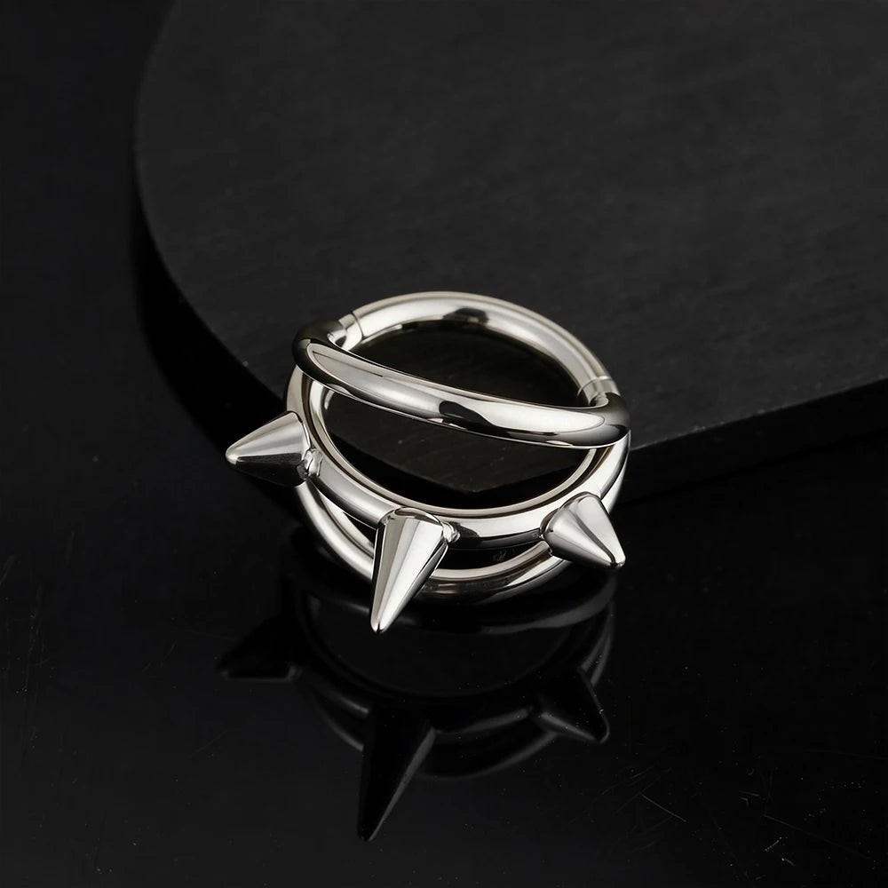 スパイクノーズリング 三層スパイクヘリックスピアス クールな耳ピアス 軟骨ピアス – Ashley Piercing Jewelry
