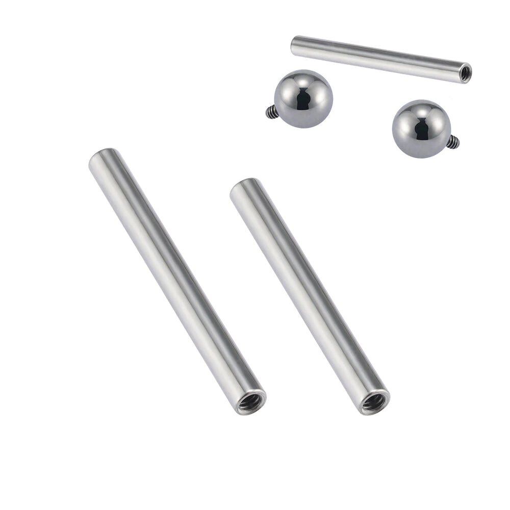 Straight barbell piercing implant grade titanium – Ashley Piercing Jewelry